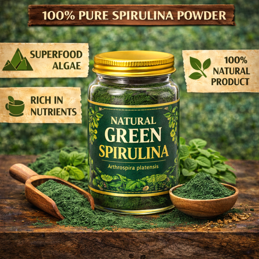 Natural Green Spirulina Tea – 100% Pure Spirulina Powder | Herbal & Su ...